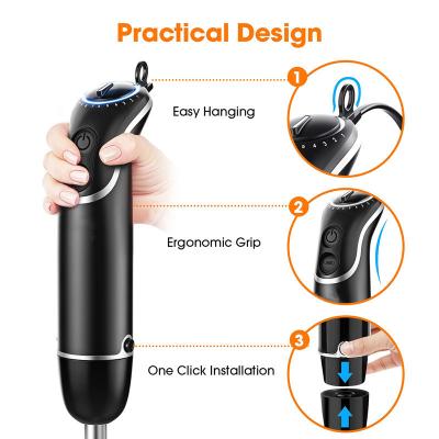 China Adjustable speed 800 watts powerful 4-in-1 easy to clean immersion kitchen set hand blender stick for sale