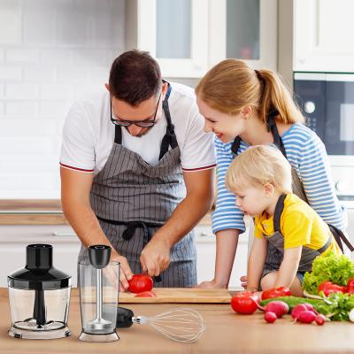 China Adjustable speed 800 watts powerful 4-in-1 easy to clean immersion kitchen set hand blender stick for sale