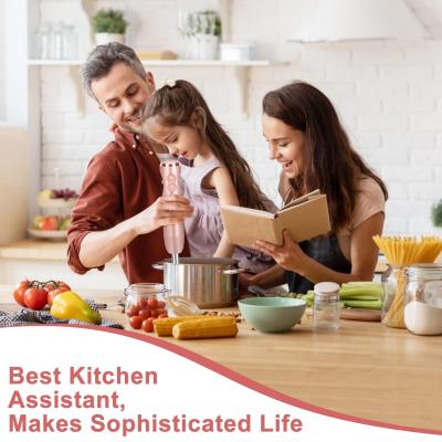 China Golden Pink Immersion Stick Blender 5 In 1 With 304 Stainless Steel Blades for sale