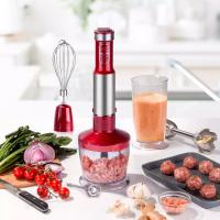 China Red Stick Hand Blender With Variable Speed Control Dishwasher Safe for sale