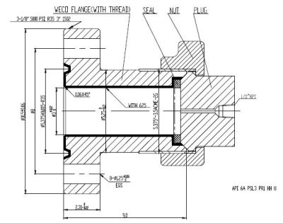 China Weco Adapter Union Flange 3-1/8
