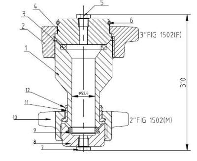 China Cross Over (X-over) Adapter, Assembly, 3