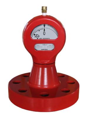 China Pressure Gauge Type F Range 0-6,000 PSI, 6” Face ‘O’ Drill with Flange 2-1/16” 10M End for sale