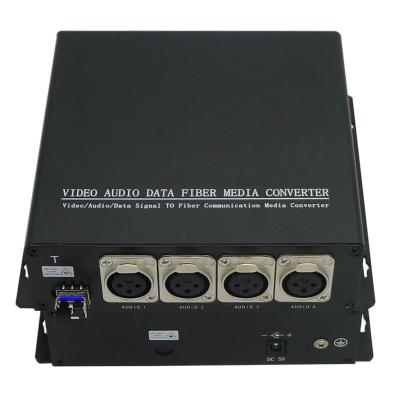 China 4 CH Balanced Audio（XLR）To Fiber Optic for sale