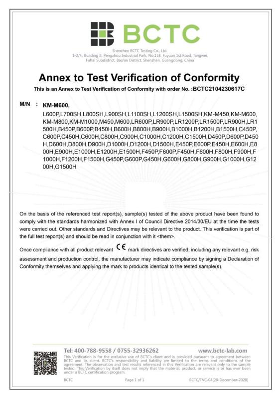 CE - Shenzhen Kace Technology Co., Ltd.