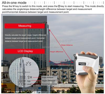 Cina 1000M Telescopio di caccia, telemetro digitale per golf, telemetro laser con funzione magnetica, telemetro in vendita