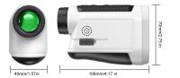 China Multi-function Golf Laser Rangefinder 1000m Hunting Distance Meter with Touch Screen for sale