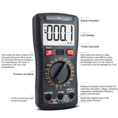 China Electrician Professional Multimeter Voltage Meters Moultimetro Smart Digital Multimeters for sale