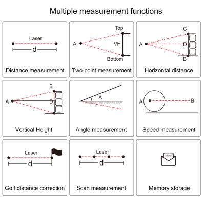 Cina 800 Yd Strumenti ottici Calcolatori di distanza per golf Calcolatori di distanza laser digitali Calcolatori di distanza laser per golf in vendita