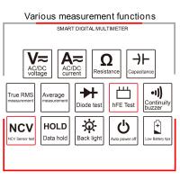 China Professional Digital Multimeter 10A DC Current Bench Smart Multimeter with NCV and Temperature Measurement for sale
