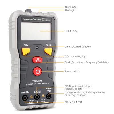 China kaemeasu Portable Smart Digital Multimeter DC AC Auto Range Digital Multimeter Live Naught Wire Line Test Digital Multimeter for sale