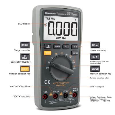 China 03A Industrial High Precise Autorange Smart Digital Multimeter NCV 1000V AC DC Multimetro Smart Digital Multimeter for sale