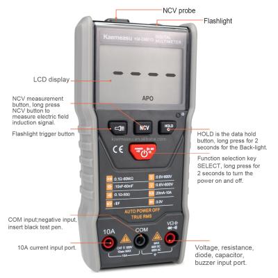 중국 공장 직판 다중 검사기 6000 카운트 전기 미니 휴대용 오토렌지 디지털 멀티미터 판매용