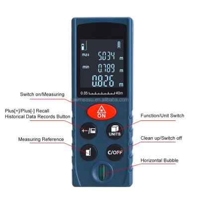 China Venda a quente Mini Laser Distance Meter Ferramentas de medição de construção portáteis Laser telemetros à venda