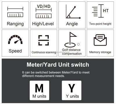 Китай D Модель профессионального цифрового измерительного инструмента Лазерный дальномер Дальномер Работа на открытом воздухе и спортивные мероприятия продается