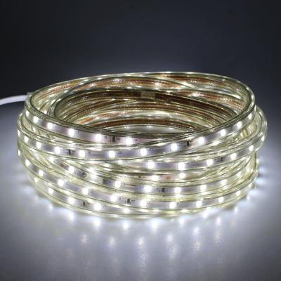 China AC 220V SMD 2835 LED Strip Light 60leds/m IP67 Waterproof Led Flexible Tape Light With Power Plug 1M/2M/3M/5M/6M/8M/9M/1 for sale