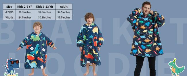 dino blanket hoodie