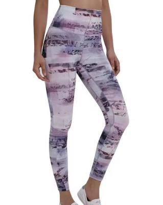 China Feuchtigkeitsabsaugende Sublimations-Leggings für Frauen mit hoher Taille zu verkaufen