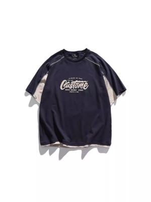Cina Stampa logo cotone lavato vintage oversized graphic tees Crewneck Cool in vendita