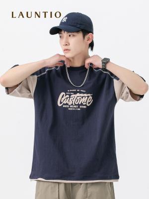 Cina Stampa logo cotone lavato vintage oversized graphic tees Crewneck Cool in vendita