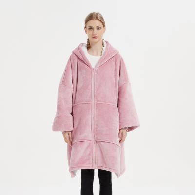 China Zipper sluiting dames Hooded Pyjamas Oversized Hoodie Pyjamas Ultra Comfortable Te koop