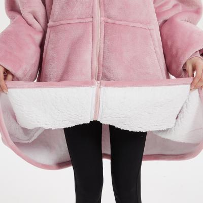 China Zipper sluiting dames Hooded Pyjamas Oversized Hoodie Pyjamas Ultra Comfortable Te koop