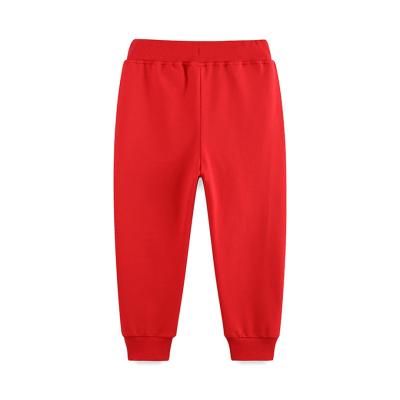 Cina Ragazze Nuovo Stile Natale Pantaloni sportivi per bambini Magliette in maglia Ricamo di cotone Pantaloni da ginnastica per bambini in vendita