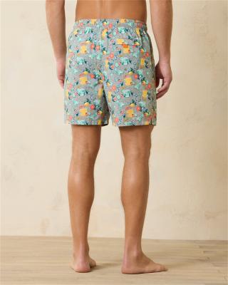 China Custom Swim Trunks Men Quick Dry Floral Print Inseam Stretch Board Shorts With Compression Liner Swimming Suits for sale