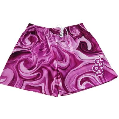 China High Quality Custom Name Logo Men Beach Shorts 5in Inseam Nylon Running Mesh Comfortable Shorts Mens Floral Beach Shorts for sale