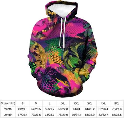 Cina Color Rainbow Printed Hoodie Tie Dye Sweatshirt Moda Pullover Grafico Per Uomini Donne in vendita