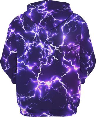 Cina Unisex Nuovo Cappuccino Uomo Nuovità Cool Lightning Grafica Cappuccino Vello Pullover Cappuccino Magliette in vendita
