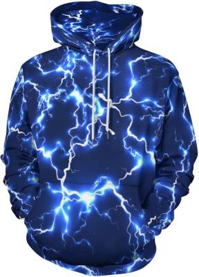 Cina Unisex Nuovo Cappuccino Uomo Nuovità Cool Lightning Grafica Cappuccino Vello Pullover Cappuccino Magliette in vendita