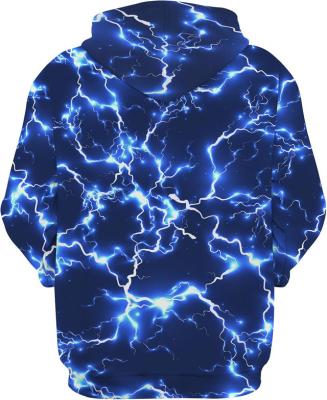 Cina Unisex Nuovo Cappuccino Uomo Nuovità Cool Lightning Grafica Cappuccino Vello Pullover Cappuccino Magliette in vendita