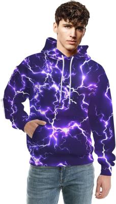 Cina Unisex Nuovo Cappuccino Uomo Nuovità Cool Lightning Grafica Cappuccino Vello Pullover Cappuccino Magliette in vendita