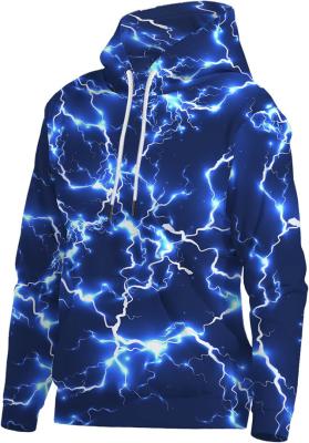 Cina Unisex Nuovo Cappuccino Uomo Nuovità Cool Lightning Grafica Cappuccino Vello Pullover Cappuccino Magliette in vendita