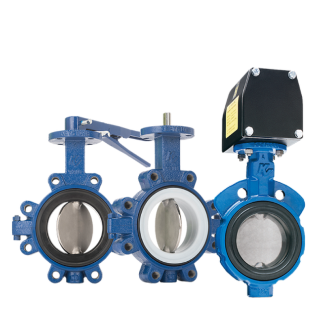 Keystone F990 series butterfly valve with pneumatic actuator