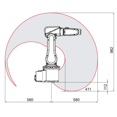 중국 ABB IRB 120 6 축 로봇 팔 실력 3Kg CNGBS 잡기장치와 함께 픽 앤 플래시 머신으로 코봇 판매용