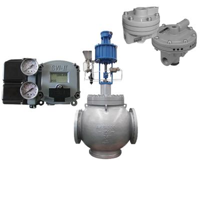 China The Carbon Steel Control Valve Uses Masoneilan SVI2-21123111 Valve Positioner And Fisher846 Electrical Converters for sale