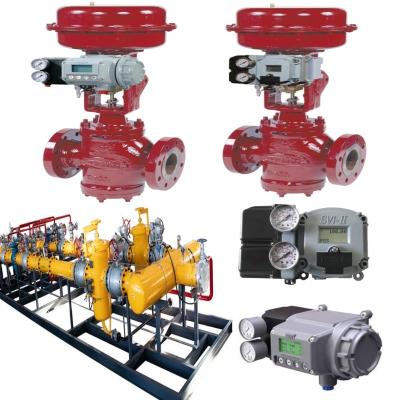 China Valve Switching Skid Met Masoneilan 10000 Carbon Steel Control Valve Type 87/88 Pneumatische actuator SVI II SVI3 Valve Positioner Te koop