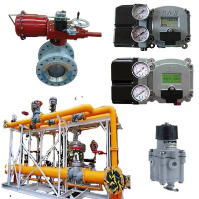 China Natuurgasklep Skid Masoneilan 36005 Serie Beheersbalklep Met 31 actuatoren SVI II Positioner 78-40 Spanningsregelaar Te koop