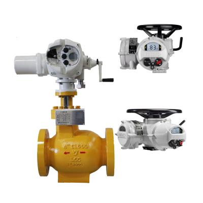 China A2000 Electric Axial Flow Control Valve Factory Customized Rotork Auma Limitorque Electric Valve Actuator Controller for sale
