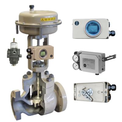 China Válvula de controlo amarelo Samson Válvula de esfera pneumática e Samson 3730-3/4763/Posicionador de válvula de controlo à venda
