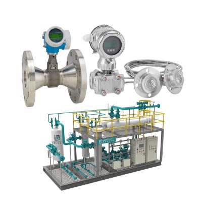China Flow control valve assembly with Endress+Hauser ProlineProwirl R200 flowmeter and Deltabar PMD78B differential pressure transmitter. for sale