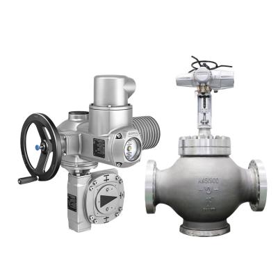 China Auma SA SQ Series Electric Valve Actuator Supplier Customized China High Pressure Balanced Caged Electric Control Valve for sale