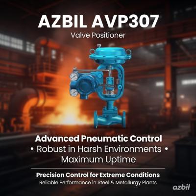 China Azbil AVP307 Digital Pneumatic Valve Positioner with HART Communication Microprocessor Control and IP66 Protection for sale