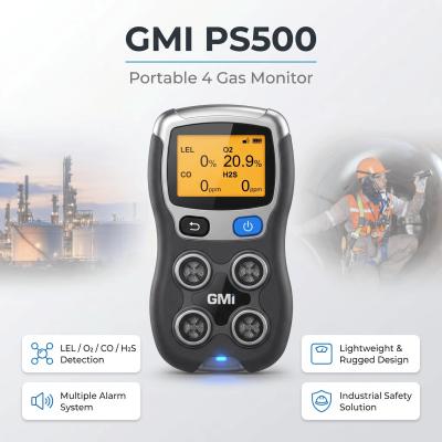 China GMI PS200 PS500 Portable Gas Detector H2S CO O2 Combustible Gas Monitor Industrial Safety Gas Detector for sale