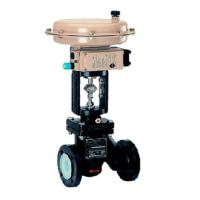 China PFA Lining Pneumatic Globe Valve DIN Globe Valve With Stable Performance for sale