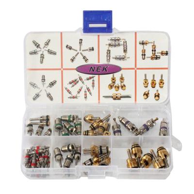 China POKKA NEK Nozzle Tire Valve Cores Set Quality Wholesale Portable AC System Car Air Valve Core for sale