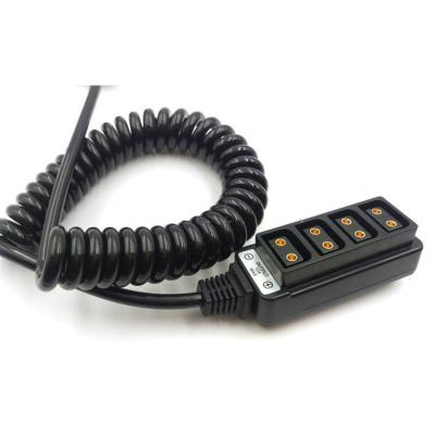 Cina Black D Tap Power Cable Spring Type 1 To 4 For ARRI Camera in vendita