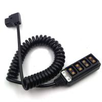 China Black D Tap Power Cable Spring Type 1 To 4 For ARRI Camera for sale